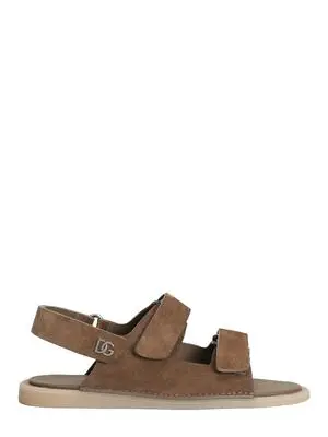 Dolce & Gabbana Dg Light Suede Sandals - Brown