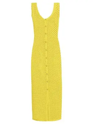 Dolce & Gabbana Long Crochet Dress - Yellow