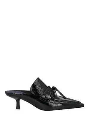 Burberry Leather Mules - Black