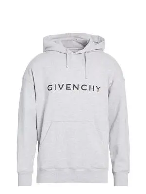 Givenchy Solid Color Hooded Sweatshirt - Grey