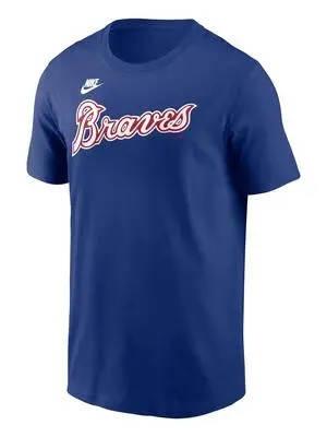 Nike Hank Aaron Atlanta Braves Cooperstown Fuse Mlb T-shirt - Blue