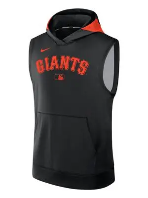 Nike San Francisco Giants Authentic Collection Dri-fit Mlb Sleeveless Pullover Hoodie - Black