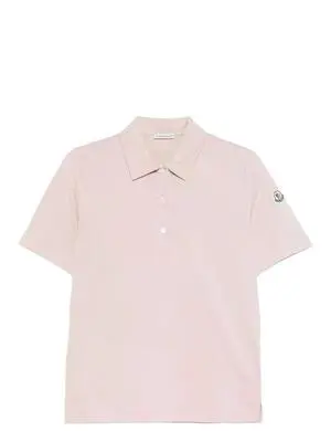 Moncler Logo-patch Polo Top - Pink