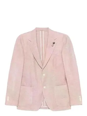 LARDINI Brooch-detail Blazer - Pink