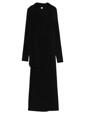 TOTEME Overlapped Jersey Dress - Black