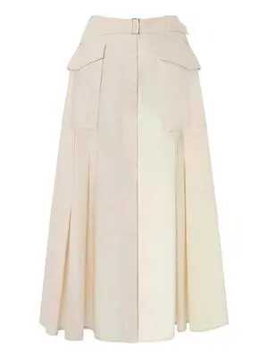 Alberta Ferretti Belted Midi Skirt - Neutrals