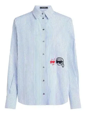 Karl Lagerfeld Ikon Duo Print Shirt - Blue