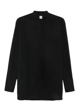 TOTEME Stand-up Collar Blouse - Black