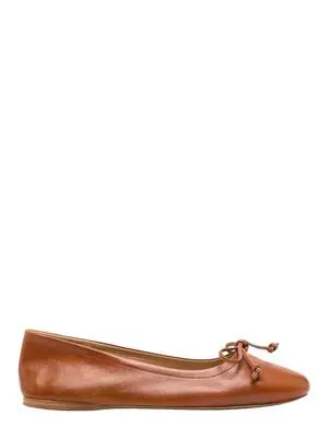 JW Anderson Round-toe Ballerina Shoes - Brown