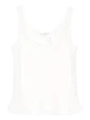 Vince Charmeuse Tank - White