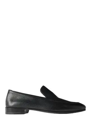 Manolo Blahnik Truro Full-grain Leather Loafers - Black