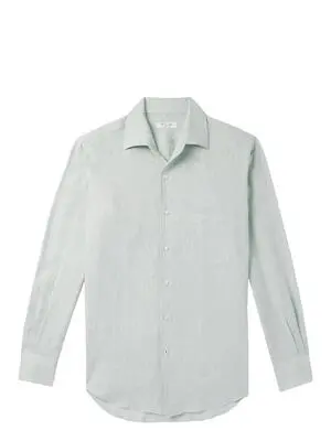 Loro Piana André Arizona Linen Shirt - Blue