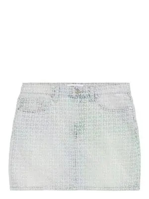 Dkny Monogram Mini Skirt - Blue