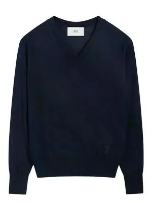 Ami De Coeur-embroidered Sweater - Blue