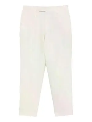 DELL'OGLIO Linen Tapered Trousers - Neutrals