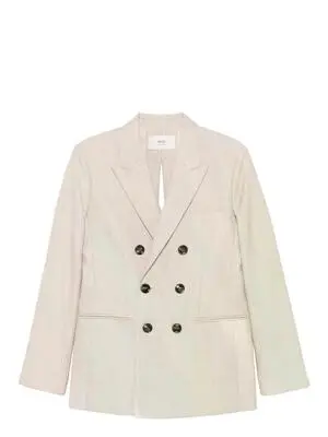 Ami Double-breasted Blazer - Neutrals
