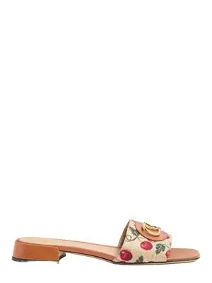 Valentino Garavani Vlogo Signature Cherryfic-motif Sandals - Neutrals