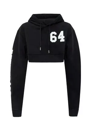 Dsquared2 Logo-print Cropped Hoodie - Black