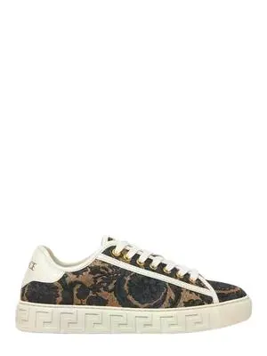 Versace Versace Barocco Jacquard Greca Sneakers Brown
