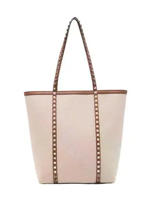 Valentino Garavani Stud-embellished Tote Bag - Brown
