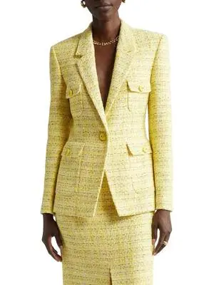 St. John Metallic Tweed Jacket - Golden Citrus Lurex Multi