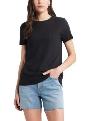 Caslon CASLON(R) Cotton & Modal T-Shirt Black