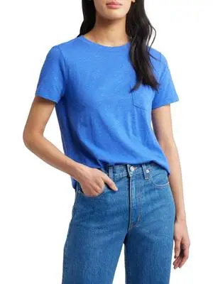 Caslon CASLON(R) Cotton & Modal T-Shirt Blue Dazzle