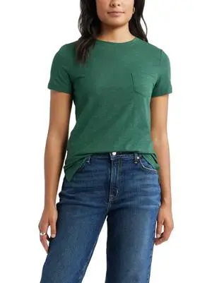 Caslon CASLON(R) Cotton & Modal T-Shirt Green Pinecone