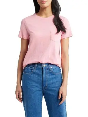 Caslon CASLON(R) Cotton & Modal T-Shirt Pink Geranium