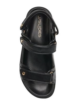 J/SLIDES NYC Sophie Platform Sandals - Black