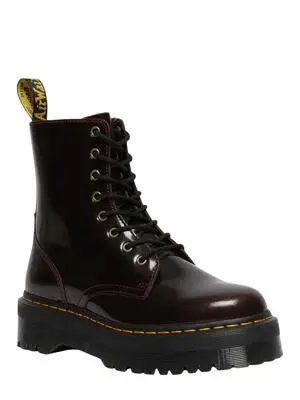 Dr. Martens Jadon Arcadia Leather Platform Boots - Red