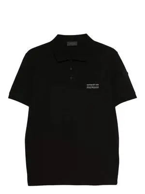 Moncler Logo-embroidered Polo Shirt - Black