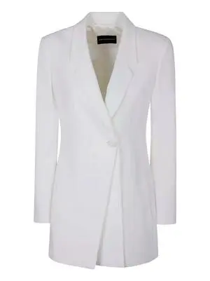 Emporio Armani Satin Blazer - White