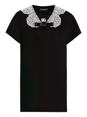 Dolce & Gabbana Lace-trimmed Blouse - Black