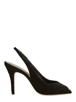 REFORMATION Reformation Eugenie Slingback Heel Black Suede