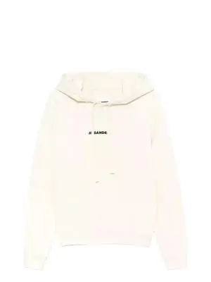 JIL SANDER JIL SANDER+ Logo-Print Hoodie Neutrals