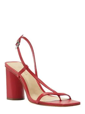 Schutz Heloise Block Heel Sandals - Scarlet