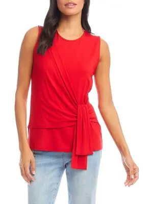Karen Kane Drape Side Tank - Fire