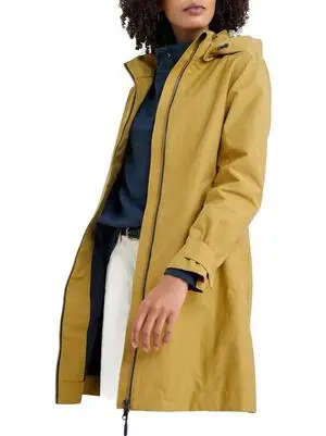 SEASALT CORNWALL Coverack Waterproof Organic Cotton Raincoat Pear