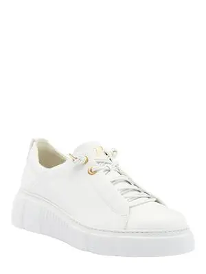 Paul Green Abbey Leather Sneakers - White Leather