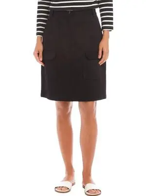 Karen Kane Twill Cargo Skirt - Black