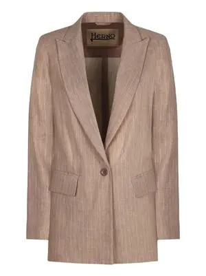 HERNO Single-Breasted One-Button Jacket