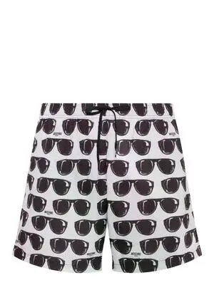 Moschino Graphic-print Swim Shorts - White