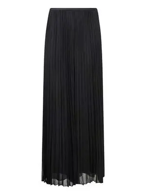 Emporio Armani Georgette Pleated Trousers - Black