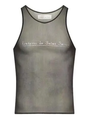 LUDOVIC DE SAINT SERNIN Crystal-embellished Top - Black