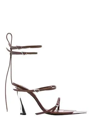 MUGLER 95mm Fang Sandals - Brown