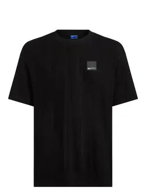 Karl Lagerfeld Waffle-knit T-shirt - Black