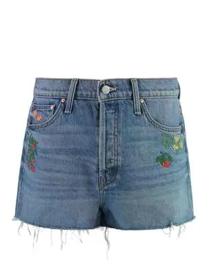 MOTHER The Ditcher Denim Shorts - Blue
