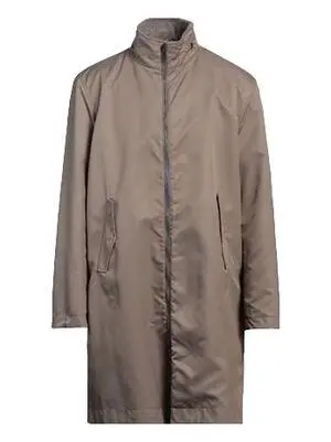 Emporio Armani Single-breasted Coat In Virgin Wool And Polyester - Beige