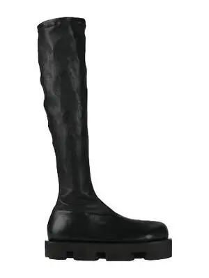 JIL SANDER Leather Flatform Boots - Black